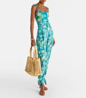 Chloé Floral One-piece Swimsuit - Blue