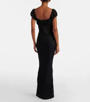 MONTCE Natalia Crochet Maxi Skirt - Black