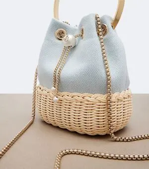 JIMMY CHOO Bon Bon Bucket Bag - Blue