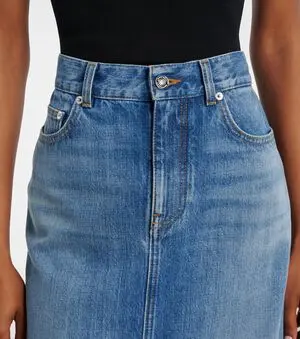 Givenchy High-rise Denim Midi Skirt