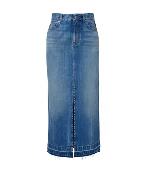 Givenchy High-rise Denim Midi Skirt - Blue