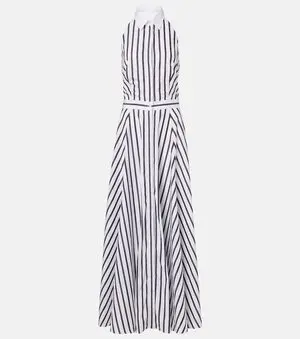 RALPH LAUREN Eldred Striped Cotton Shirt Dress