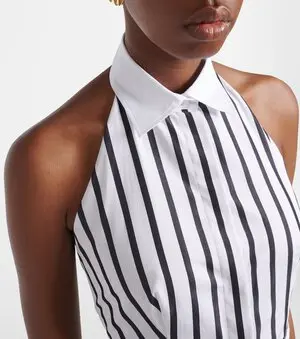 Ralph Lauren Eldred Striped Cotton Shirt Dress - White