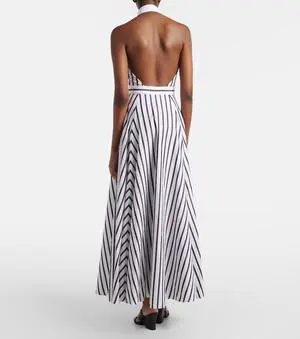 Ralph Lauren Eldred Striped Cotton Shirt Dress - White