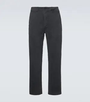Auralee Cotton Straight Chinos - Black