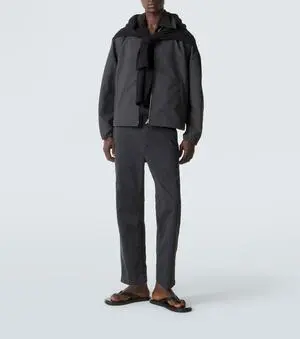 Auralee Cotton Straight Chinos - Black