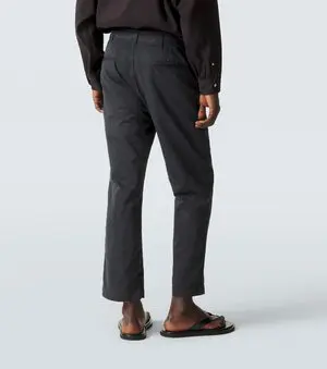 Auralee Cotton Straight Chinos - Black