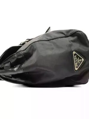 Prada 2000s Buckle Nylon Shoulder Bag