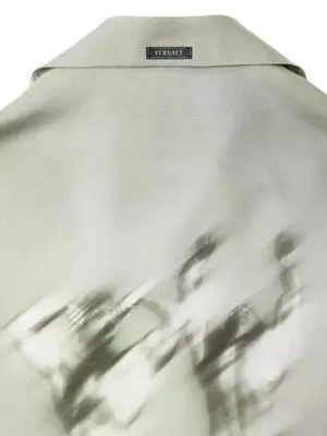 Versace Printed Silk Twill Slim Shirt
