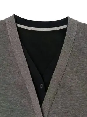 JNBY V-neck Layered Cardigan