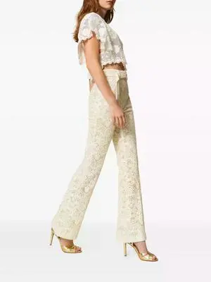 TWINSET Lace Flared Trousers