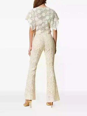 TWINSET Lace Flared Trousers