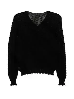 JNBY Gathered Hem V-neck Top