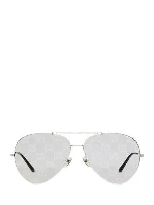 Gucci Pilot Sunglasses - Silver