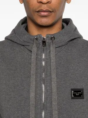 Dolce & Gabbana Essential Zip Up Hoodie - Grey
