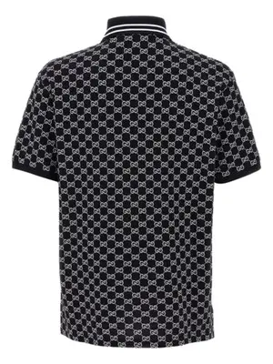 Gucci Gg Cotton Pique Polo Shirt - Blue
