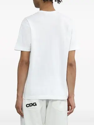 Play Comme Des Garcon Cotton T-shirt With Appliqué Logo - White