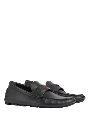 Gucci Leather Loafers - Black