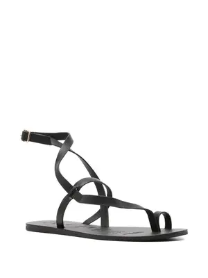 Manebí Leather Sandals - Black