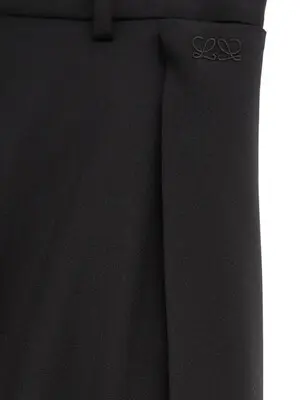 Loewe Wool Wide-leg Trousers - Black