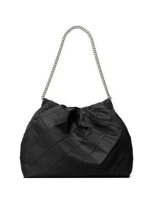 Tory Burch Fleming Nylon Hobo Bag - Black