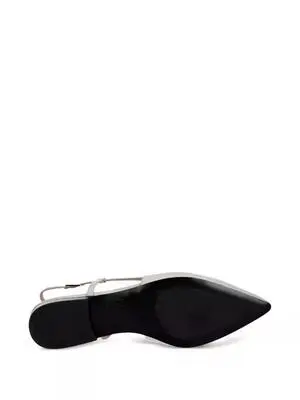 Furla Pointed Buckle Leather Ballet Flats