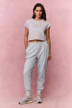 LoveShackFancy Sweetheart Lolana Cotton Jogger - Chapparal Blue