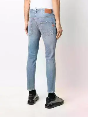 Philipp Plein Embroidered Logo Slim-fit Jeans