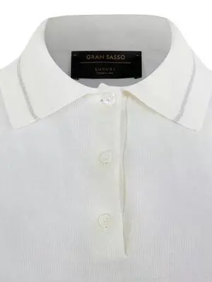 GRAN SASSO Striped Trim Polo Shirt