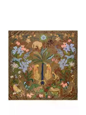 Bimba Y Lola Jungle.print Scarf - Brown