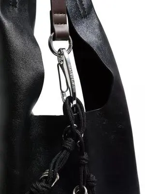 Bimba Y Lola Braided Leather Shoulder Bag - Black