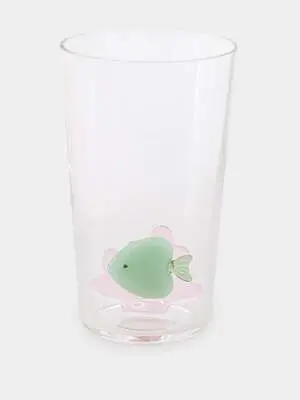 ICHENDORF MILANO Longdrink Glass With Fish And Seaweed - Pink