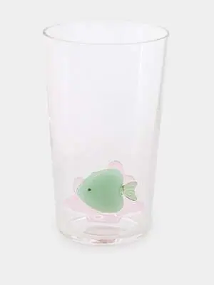 ICHENDORF MILANO Longdrink Glass With Fish And Seaweed - Pink