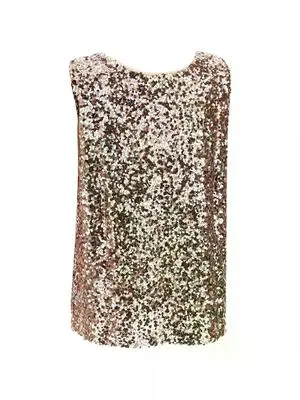ELENA MIRÒ Sequin Round-neck Top