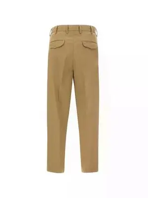 MYTHS Pleated Flap Trousers - Neutrals