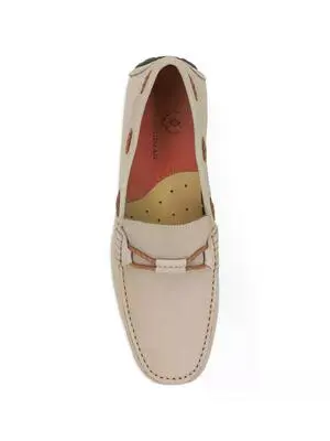 Martin Dingman Braided Suede Loafers
