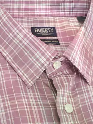 Faherty Brand The Movement™ Checked Shirt - Pink