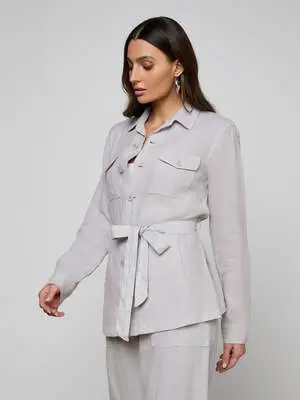 L'Agence Samaya Linen Utility Jacket