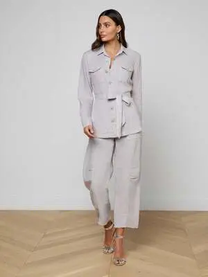 L'Agence Samaya Linen Utility Jacket