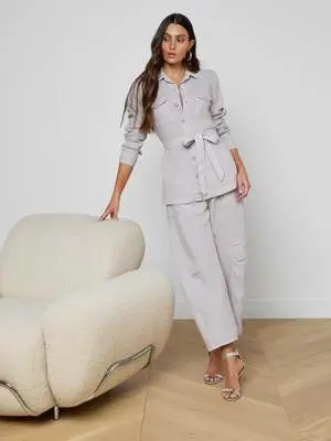 L'Agence Samaya Linen Utility Jacket