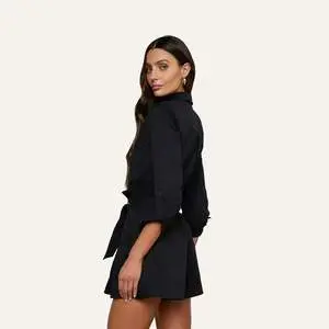 L'Agence Pearson Poplin Shirt - Black