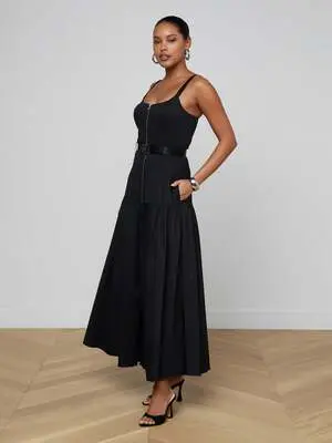 L'Agence Rima Maxi Dress - Black