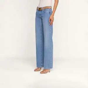 L'AGENCE Joanne Low-rise Wide-leg Jeans - Carmel