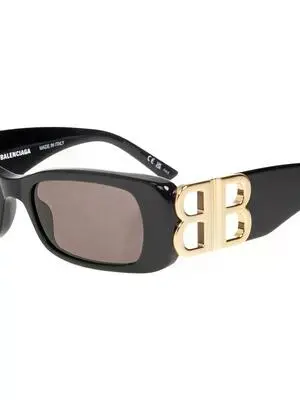 Balenciaga Rectangle-frame Sunglasses - Black