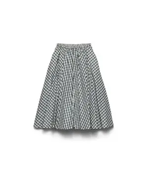 Prada Checked Chambray Skirt - Neutral