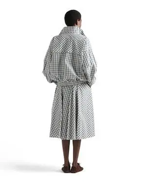 Prada Checked Chambray Skirt - Neutral