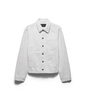Prada Denim Blouson Jacket - Light Blue