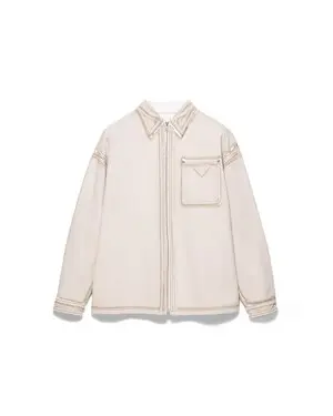 Prada Bull Denim Zipper Shirt