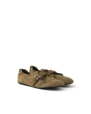 Prada Collapse Canvas Sneakers With Buckled Strap