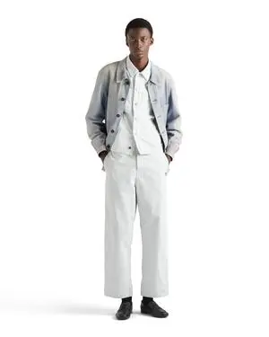 Prada Regular Fit Bleached Denim Jeans - Light Blue